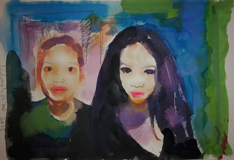 Peter Klashorst - Peter Klashorst - Before & after - gemengde techniek ...