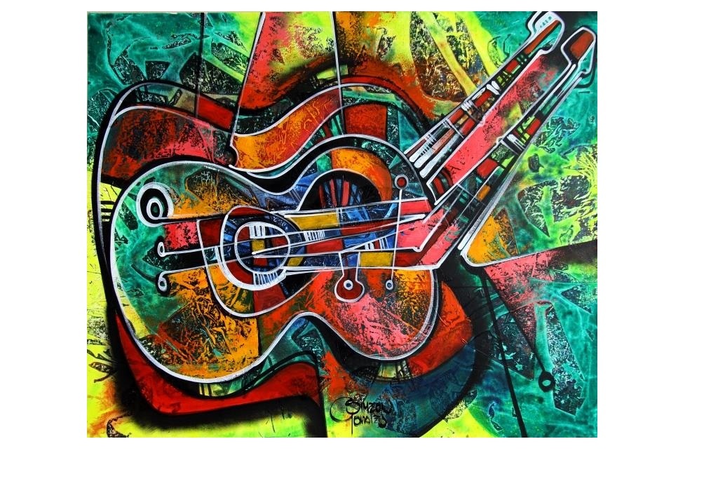 Simeon Gonzales - Simeon Gonzales - Guitarras Verkocht | Kunstveiling.nl