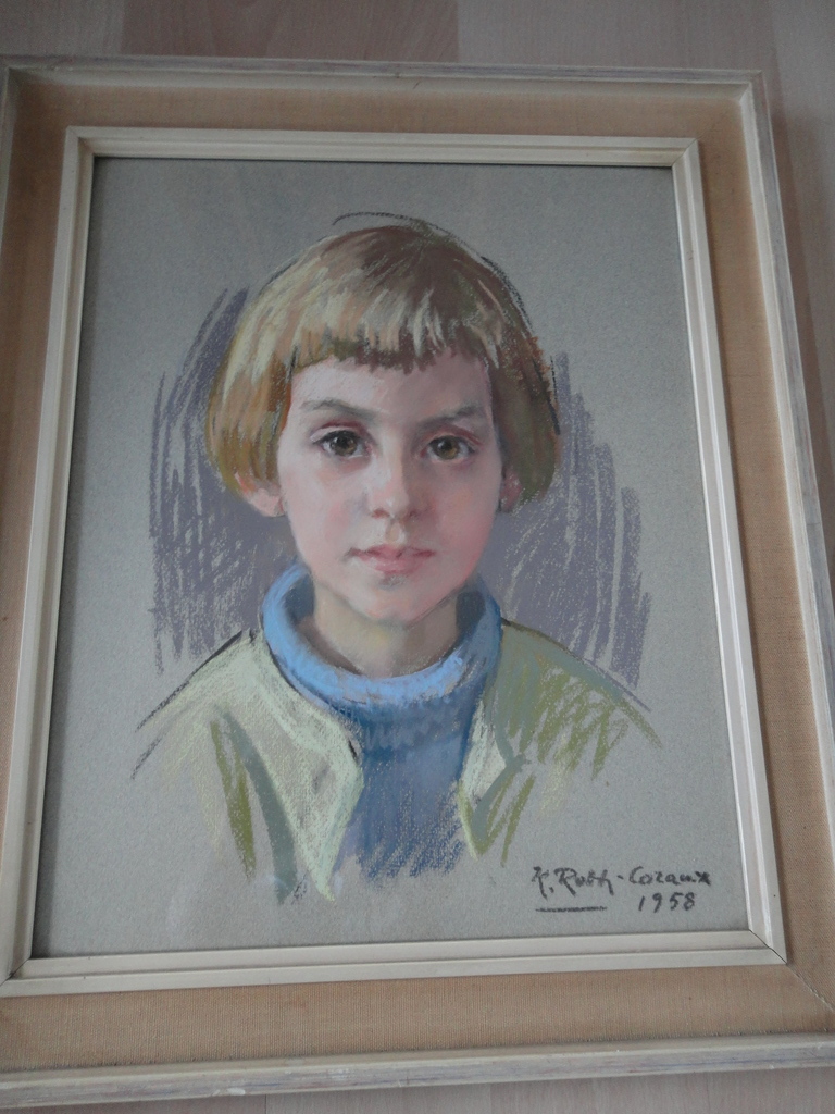 Karl Karl Roth-Coraux - Karl Roth-Coraux, pastel, kinderkopje uit de ...