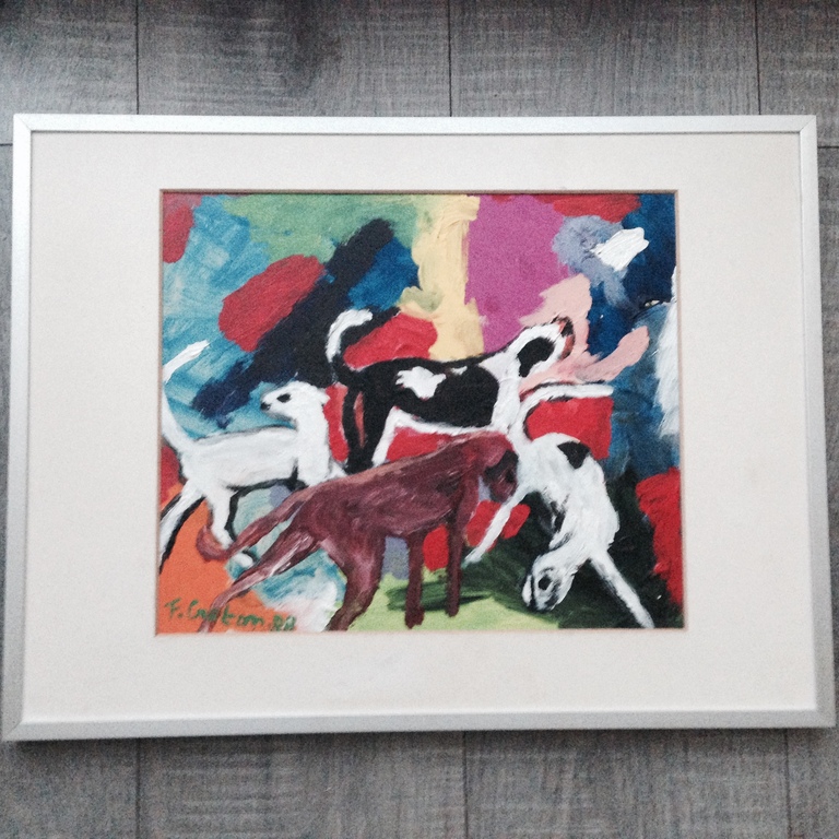Frank Creton - Frank Creton: Olieverf Schilderij Honden Verkocht ...