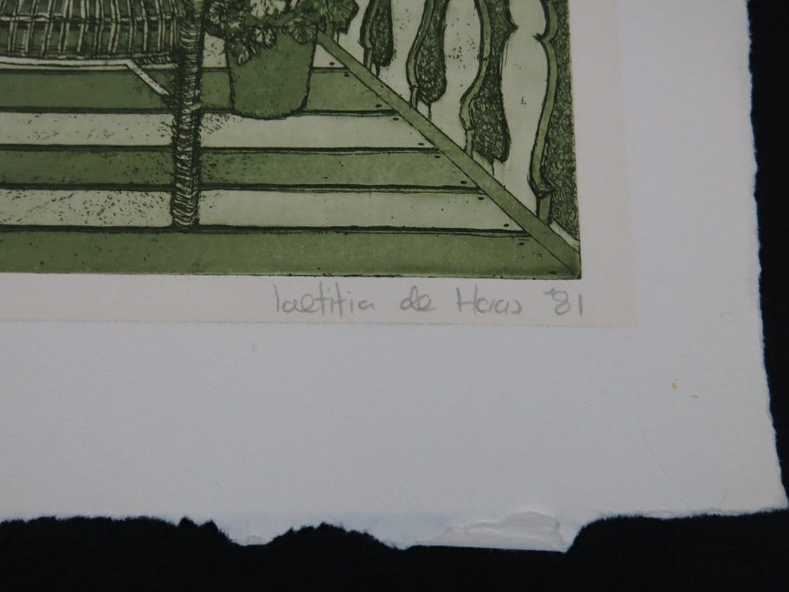 Laetitia de Haas: Ets en Aquatint, Veranda Verkocht | Kunstveiling.nl Laetitia de Haas: Ets en Aquatint, Veranda Verkocht | Kunstveiling.nl