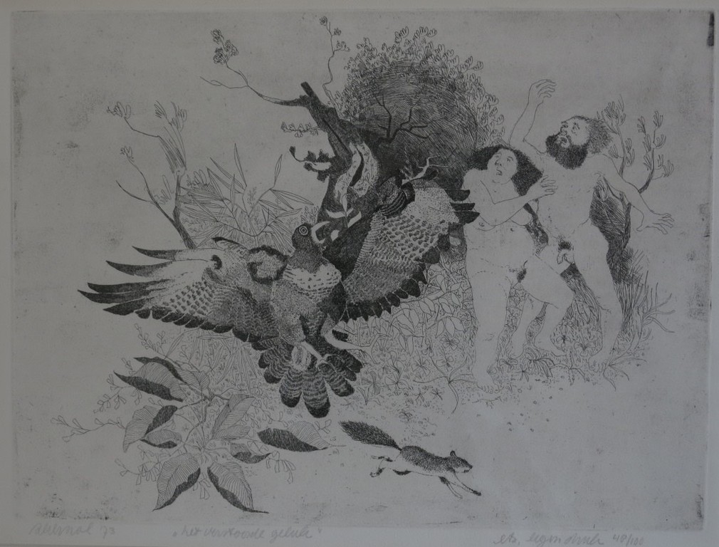 Peter Bol - Peter Bol: Ets, Het verstoorde geluk -Ingelijst Verkocht ...