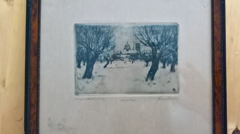 Franz Bender, ets, stadsgezicht Verkocht | Kunstveiling.nl