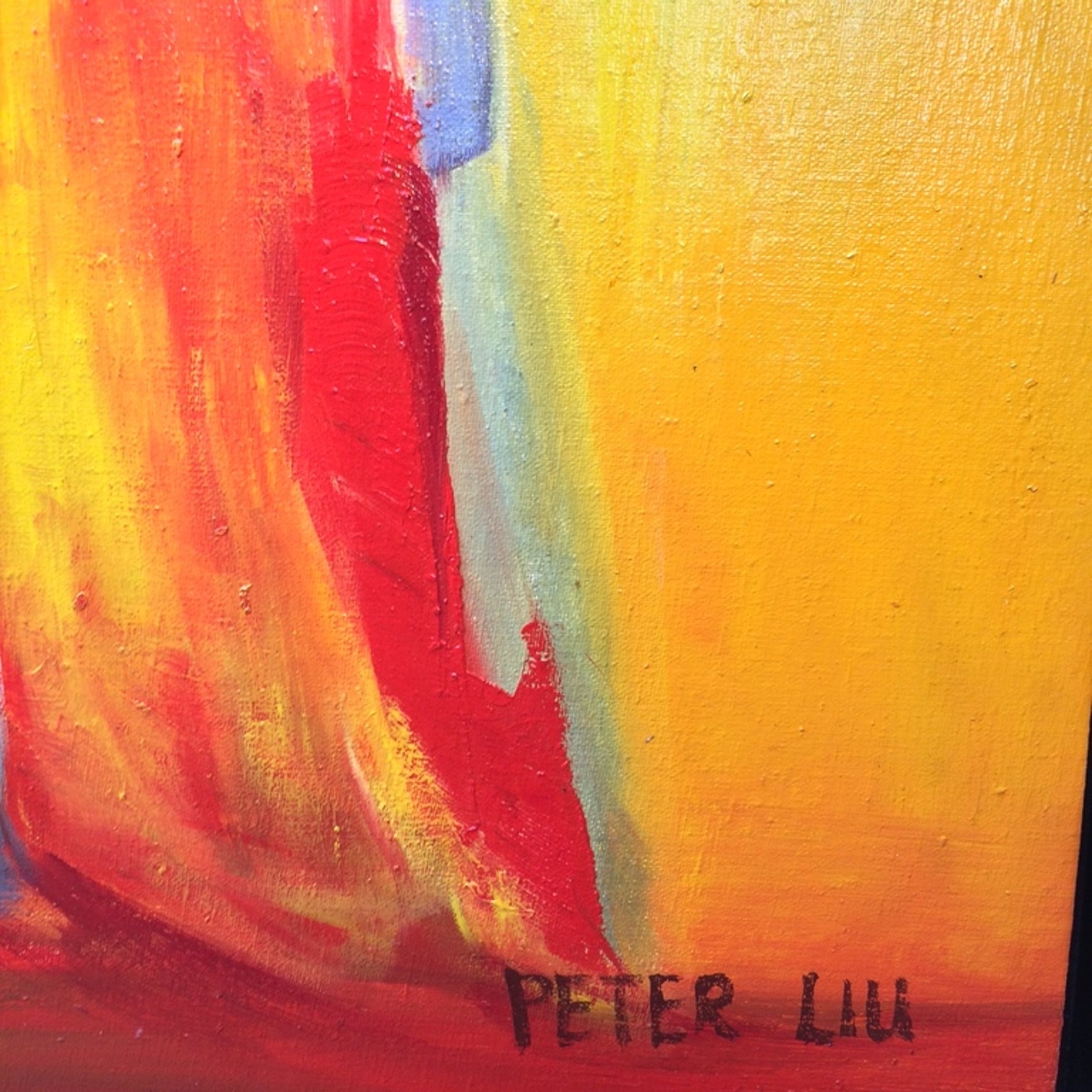 Peter Lui, Origineel schilderij op linnen met baklijst Verkocht ...