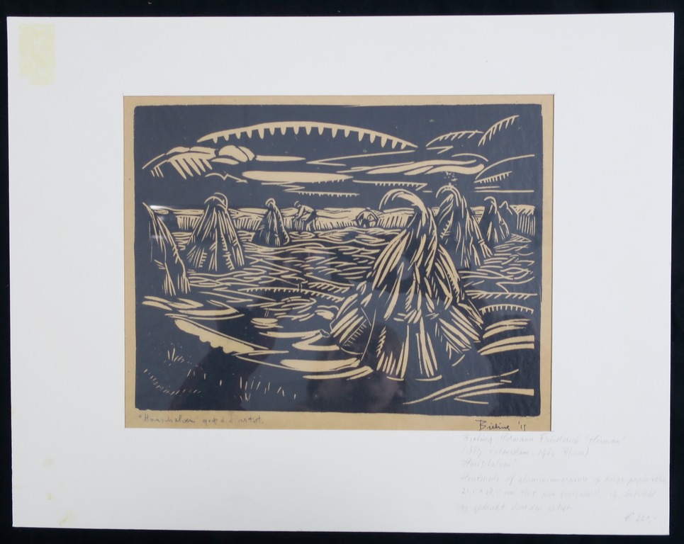 Herman Bieling - Herman Bieling: Houtsnede op papier velin ...