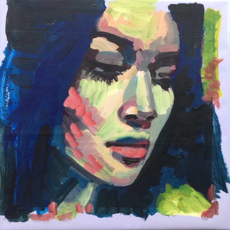 Peter Klashorst - Peter Klashorst - Portret - Origineel acrylverf schilderij Verkocht ...