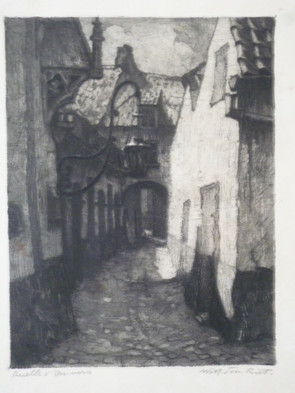 Willem Van Riet - Willem Van Riet - ets - Ruelle d'Anvers Verkocht ...