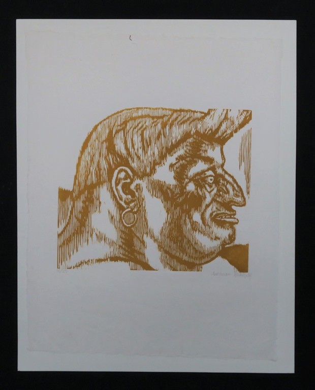 Herman Gordijn - Herman Gordijn: Houtsnede op Japans papier, Vrouw met ...