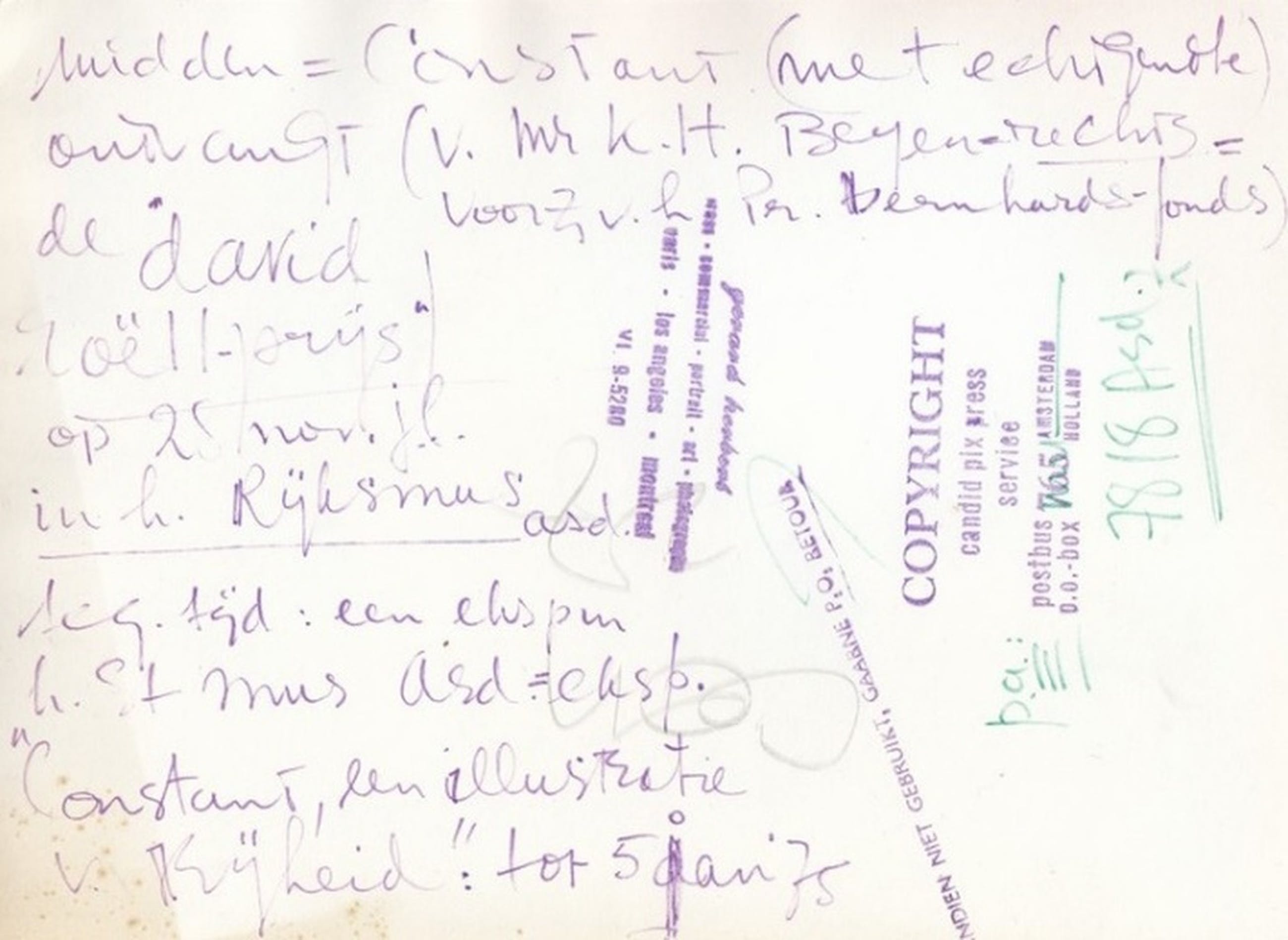 Constant - Constant Nieuwenhuys - originele foto door Gerard Herbert ...