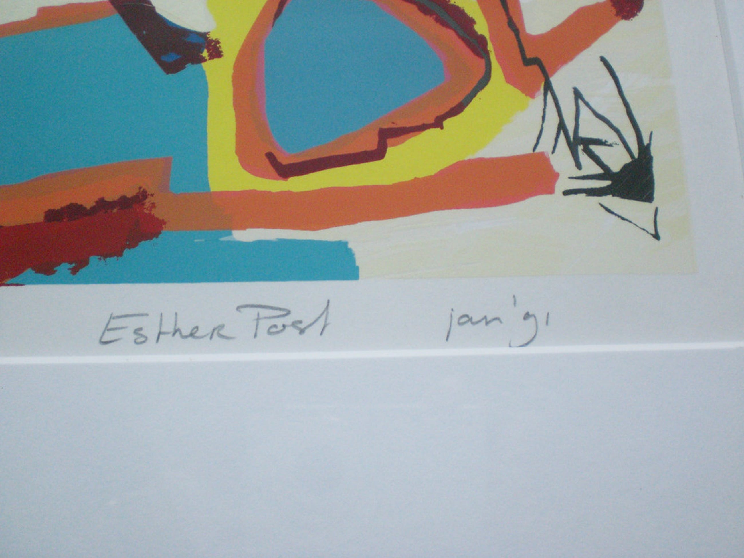 Esther Post - Esther Post: Abstract, zeefdruk Verkocht | Kunstveiling.nl
