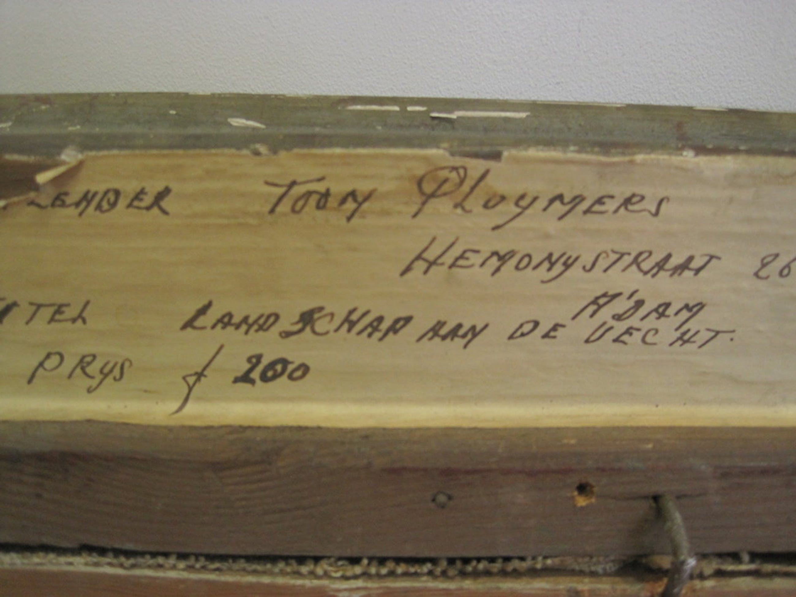 Toon Pluymers - "Toon" Pluijmers 1910-1967 olieverf "aan de Vecht ...