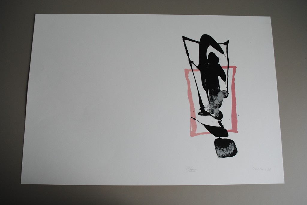 Lei Molin - Lei Molin - zeefdruk - 1988 - met gedicht van Hans v.d ...