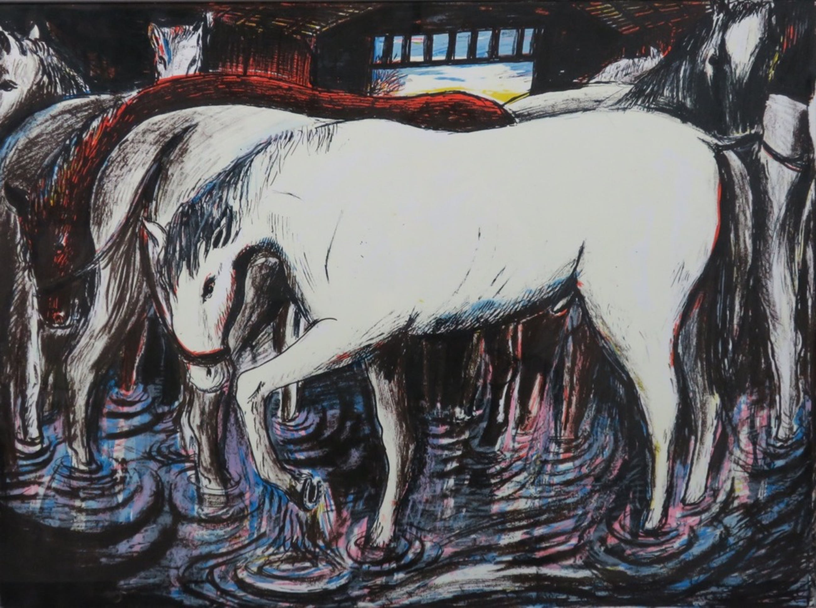 Paul Klemann: Zeefdruk, Na de overstroming - Ingelijst Verkocht ...