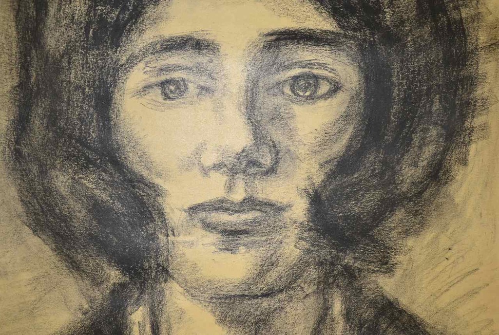 Gerard Fieret - Gerard Fieret: Grote houtskool tekening. Portret ...