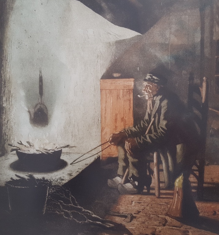 Tjeerd Bottema (1884-1978) - kleurenets, handgesigneerd en getiteld ...