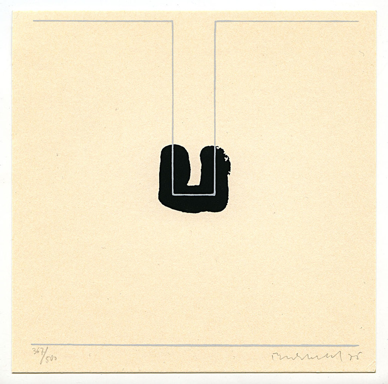 Erwin Bechtold, ‘Abstracte compositie’, originele litho, handgesigneerd ...