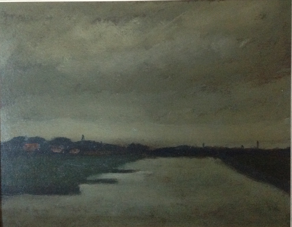 Jan de Boer - Jan de Boer - schilderij Zaans landschap 1983 Verkocht ...