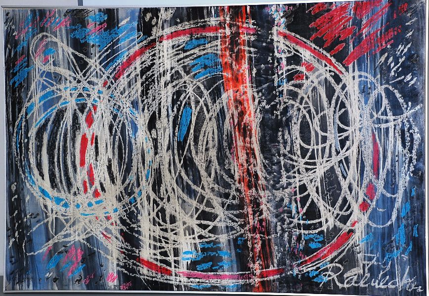 Max Radecker - Max Raedecker: Gemengde Tecniek. Compositie met lijnen ...