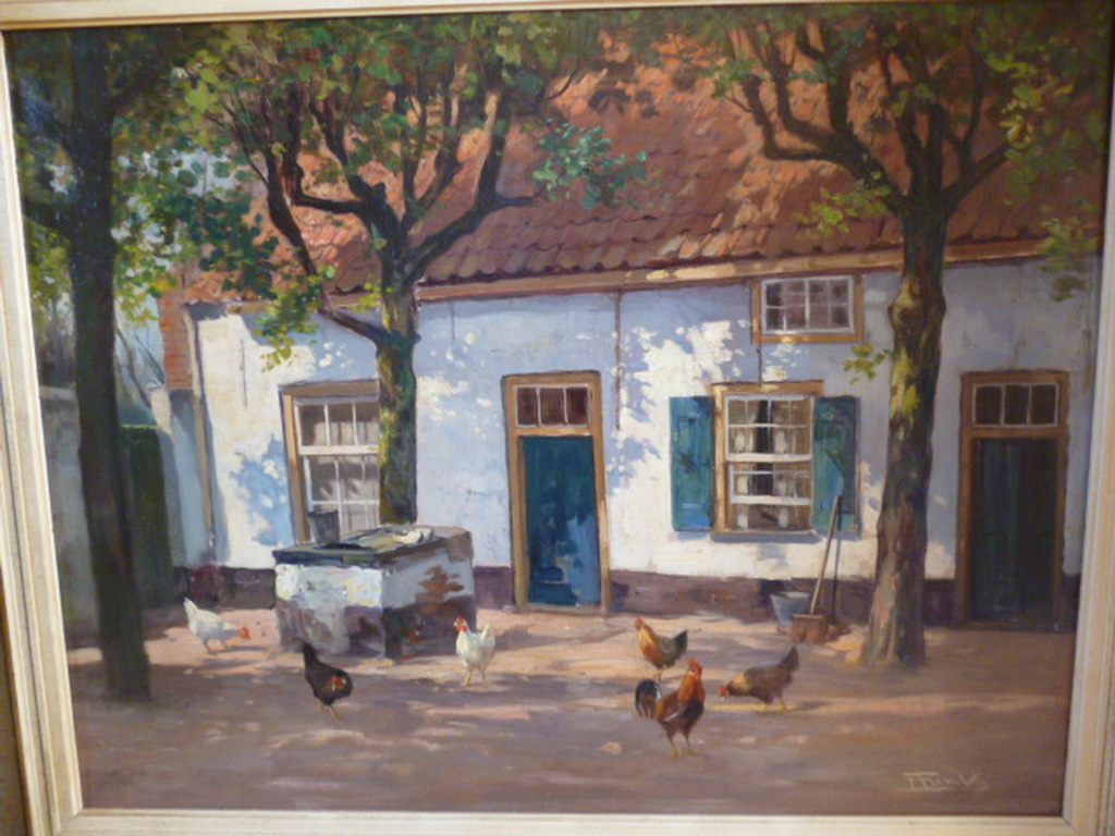 Anton Funke Kupper - Anton Funke Küpper - olieverf - Boerenerf Verkocht | Kunstveiling.nl