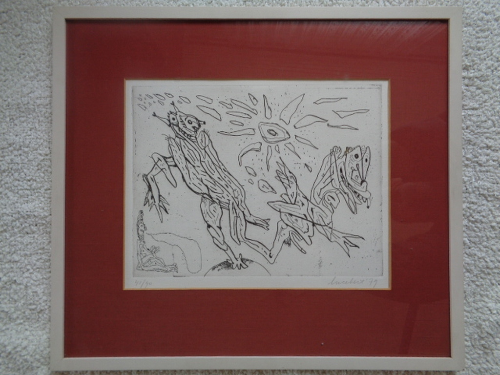 LUCEBERT, HANDGESIGNEERDE ETS, 1979 Verkocht | Kunstveiling.nl