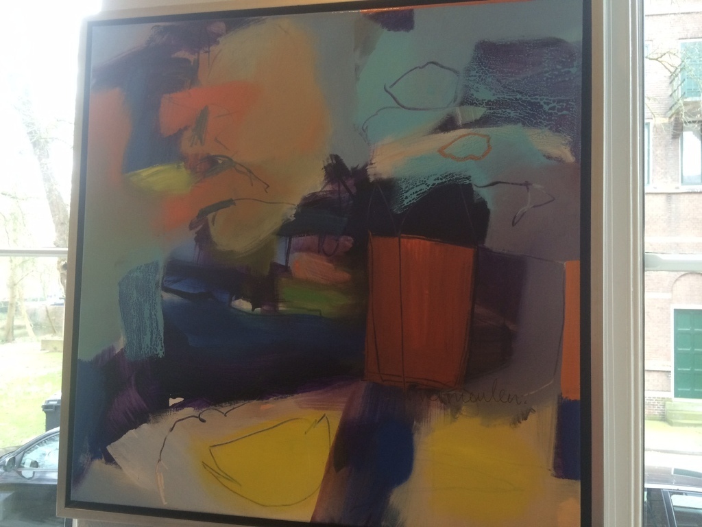 Pieter Vermeulen - Pieter Vermeulen, Acryl op linnen, We have tea in ...