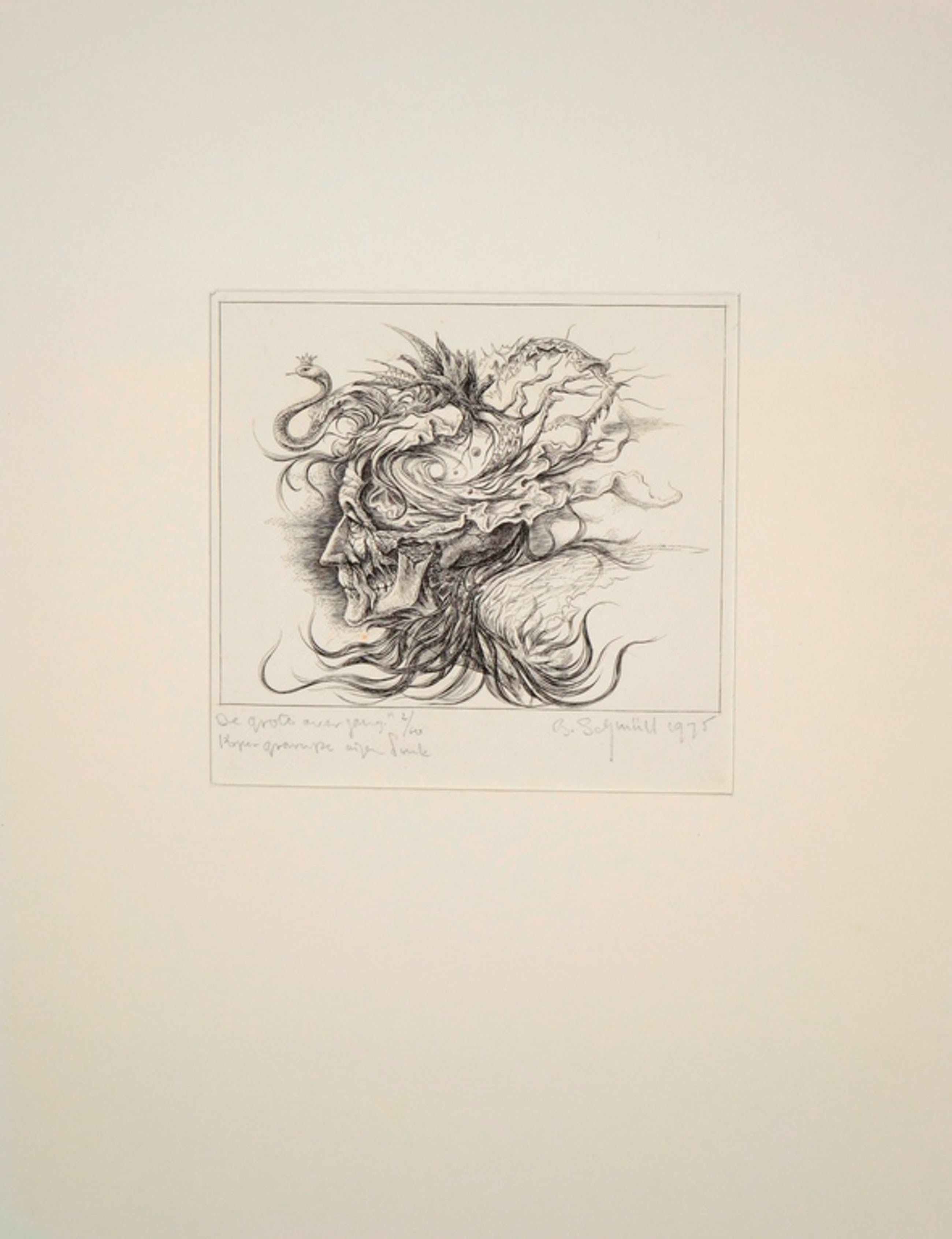 Bertil Schmull - Bertil Schmüll: Koper gravure, De grote overgang, 1975 ...