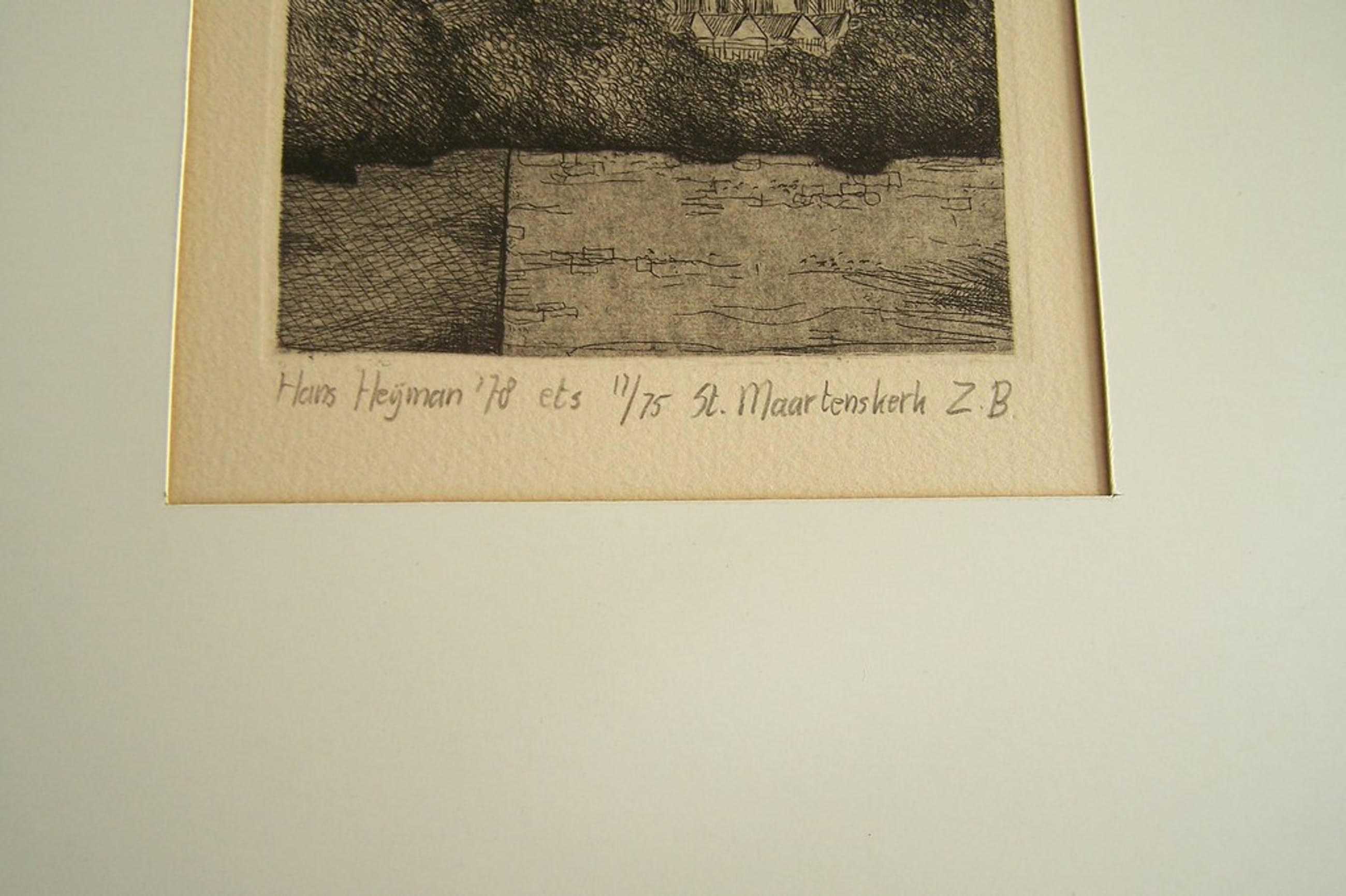 Hans Heijman - Hans Heijman, ets St.Maartenskerk Zaltbommel Verkocht ...