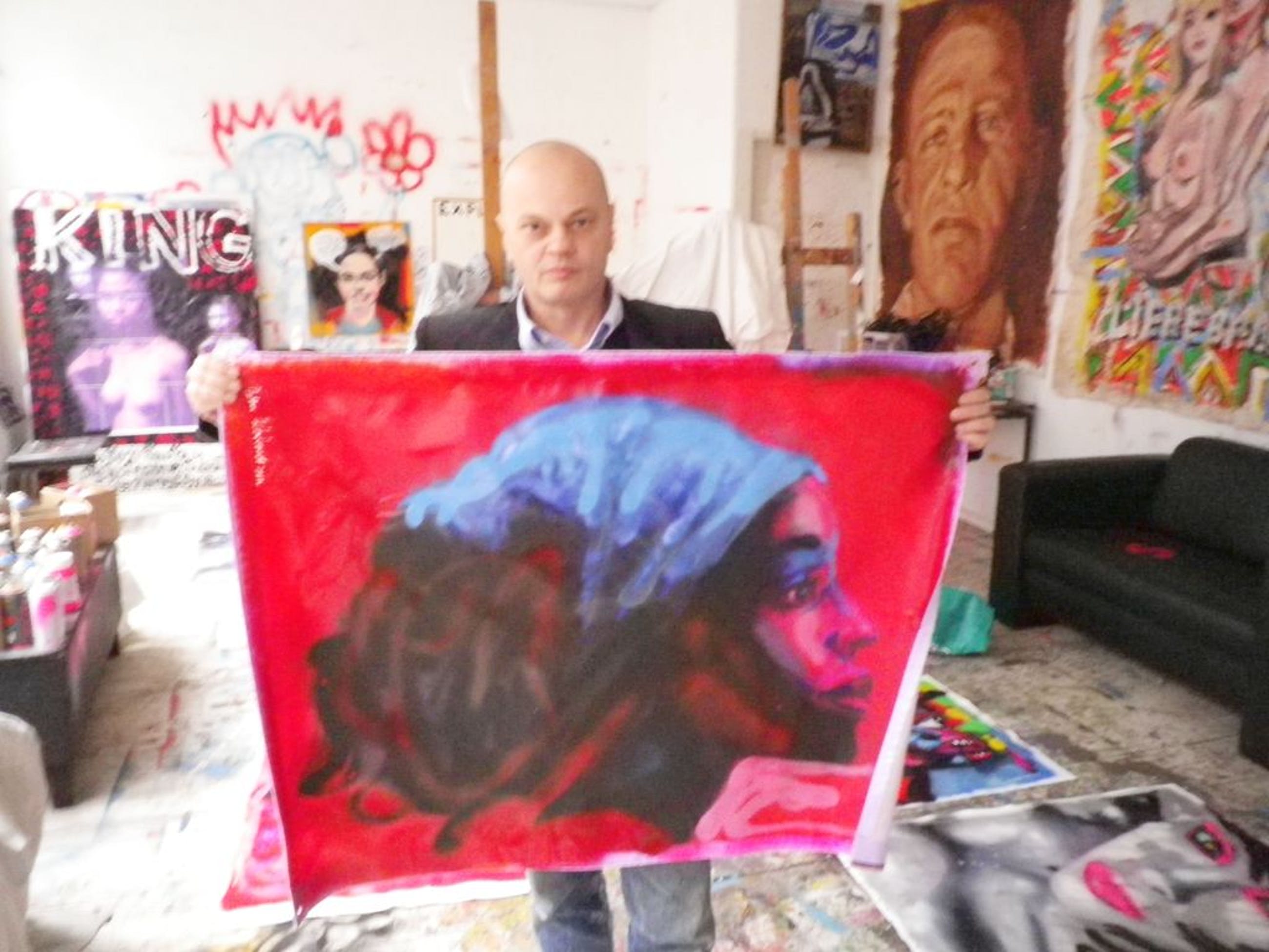 Peter Klashorst - Peter Klashorst - 90 x 70 cm Verkocht | Kunstveiling.nl