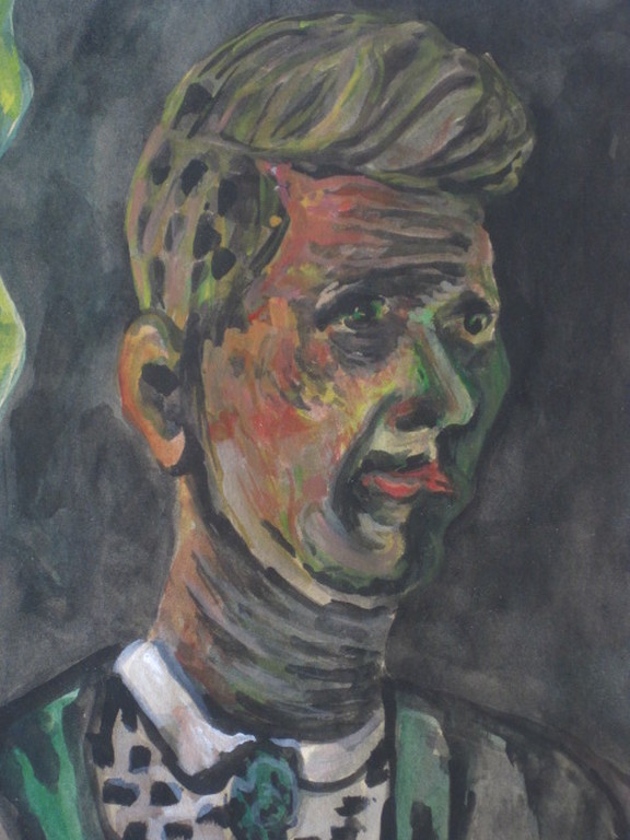 interessant expressionistisch (zelf?)portret gesigneerd W. Gilles ...