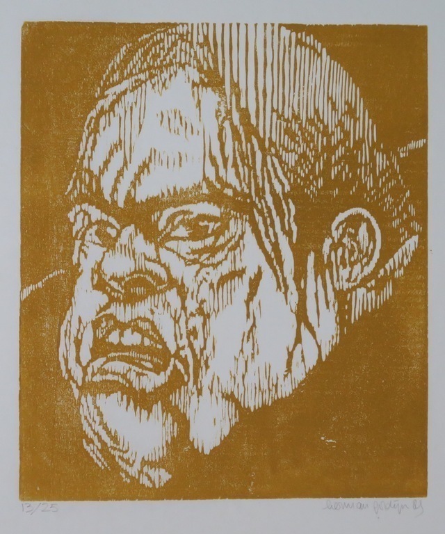 Herman Gordijn - Herman Gordijn: Houtsnede op Japans papier, Portret II ...
