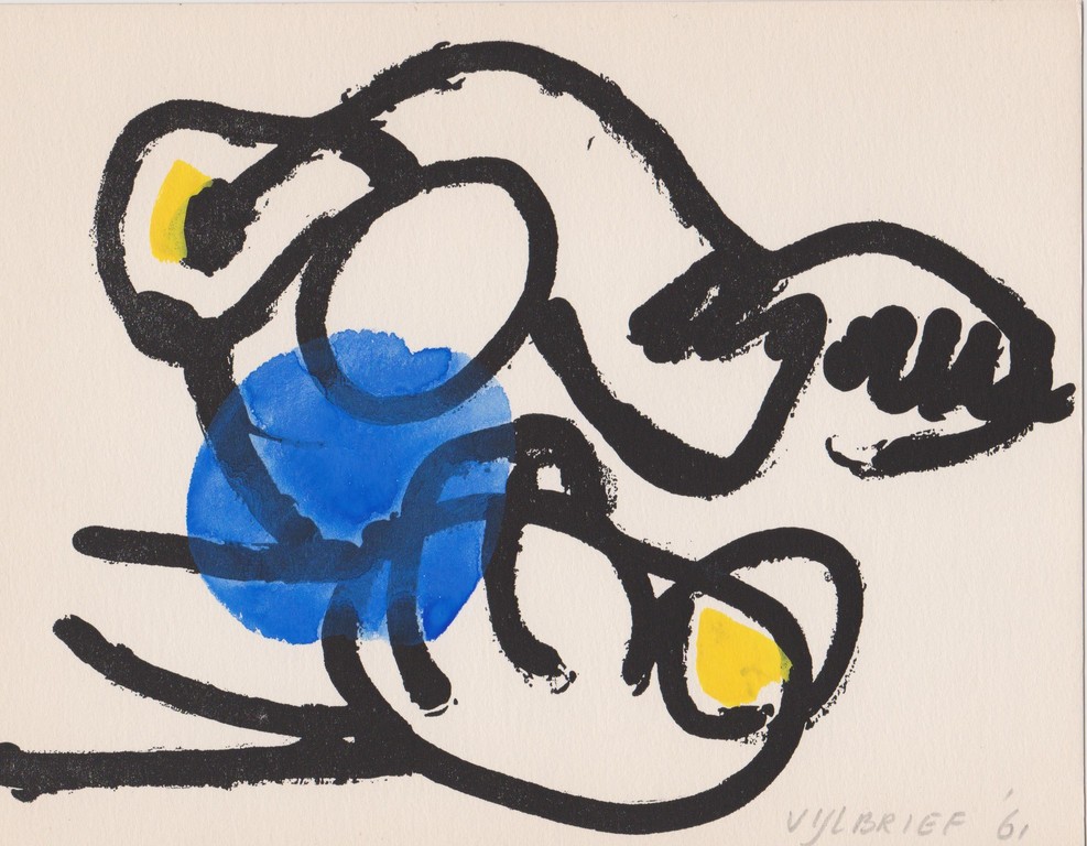 Ernst Vijlbrief - Ernst Vijlbrief (1934-2010) penseel tekening op ...