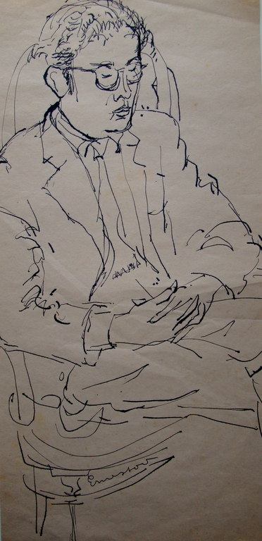 Ernst Vijlbrief - Ernst Vijlbrief (1934-2010) - vroege inkttekening 2 ...