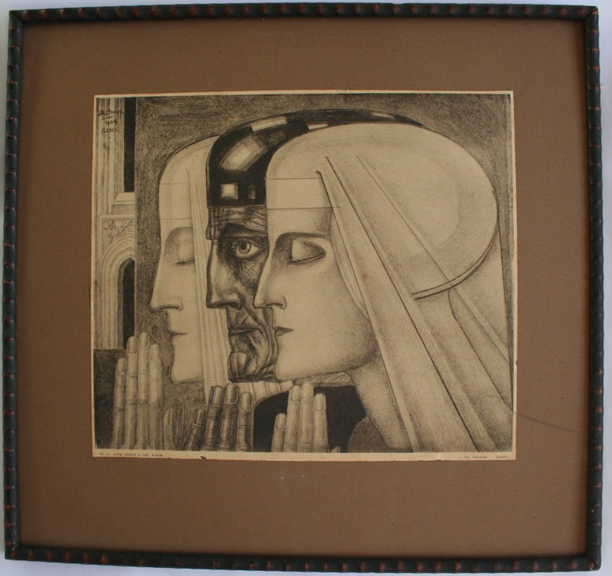Litho van Jan Toorop, gebed 1924, uitgegeven Vorst & Tas, verkocht ...
