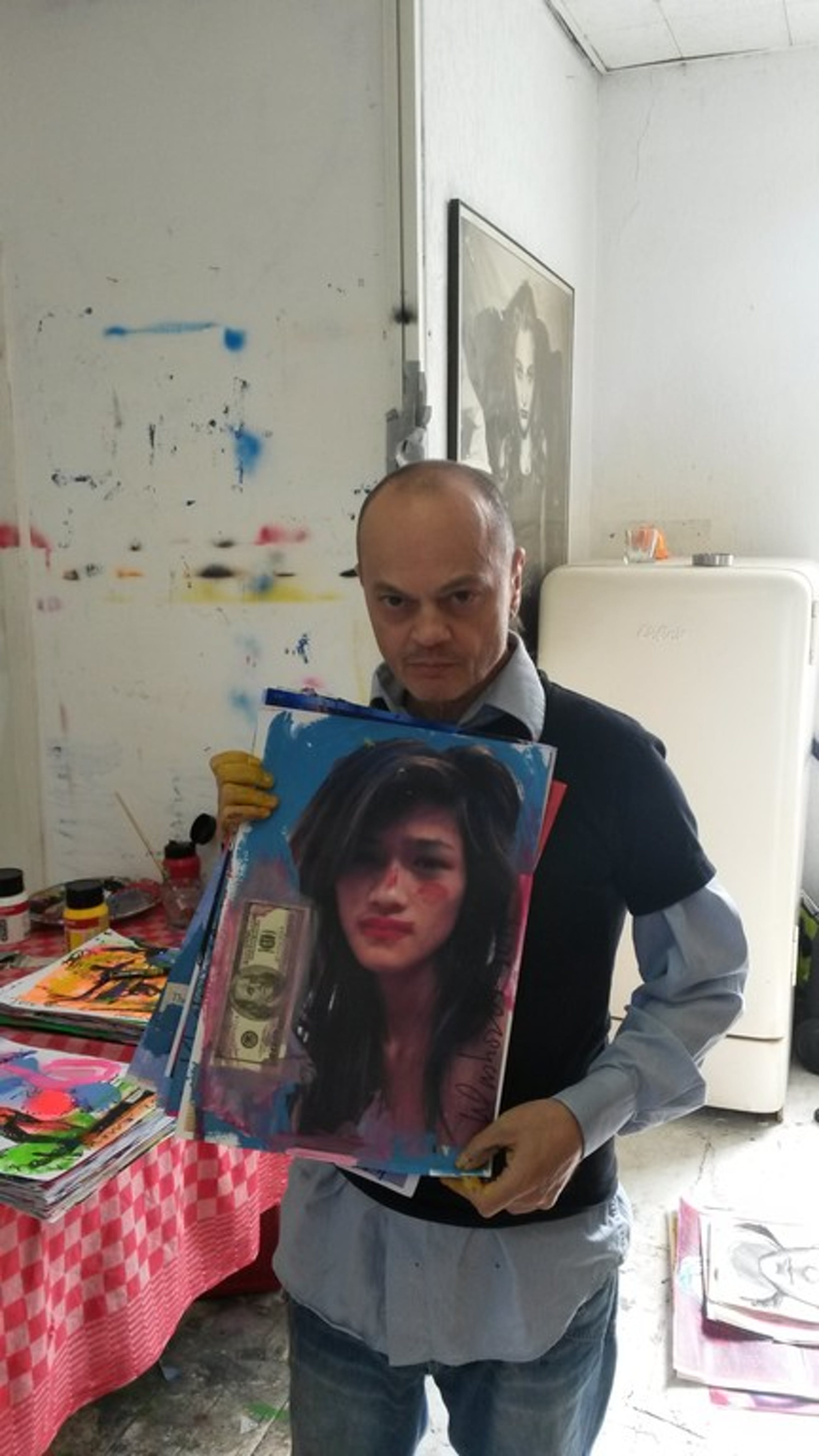 Peter Klashorst - Peter Klashorst - Origineel mixed media op dik papier ...