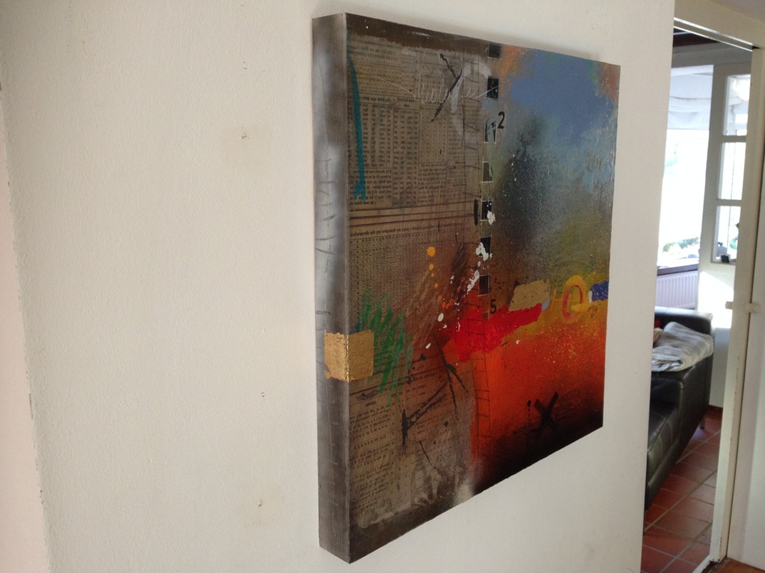 theo koster, gemengde techniek op linnen , op paneel , traveling Verkocht | Kunstveiling.nl