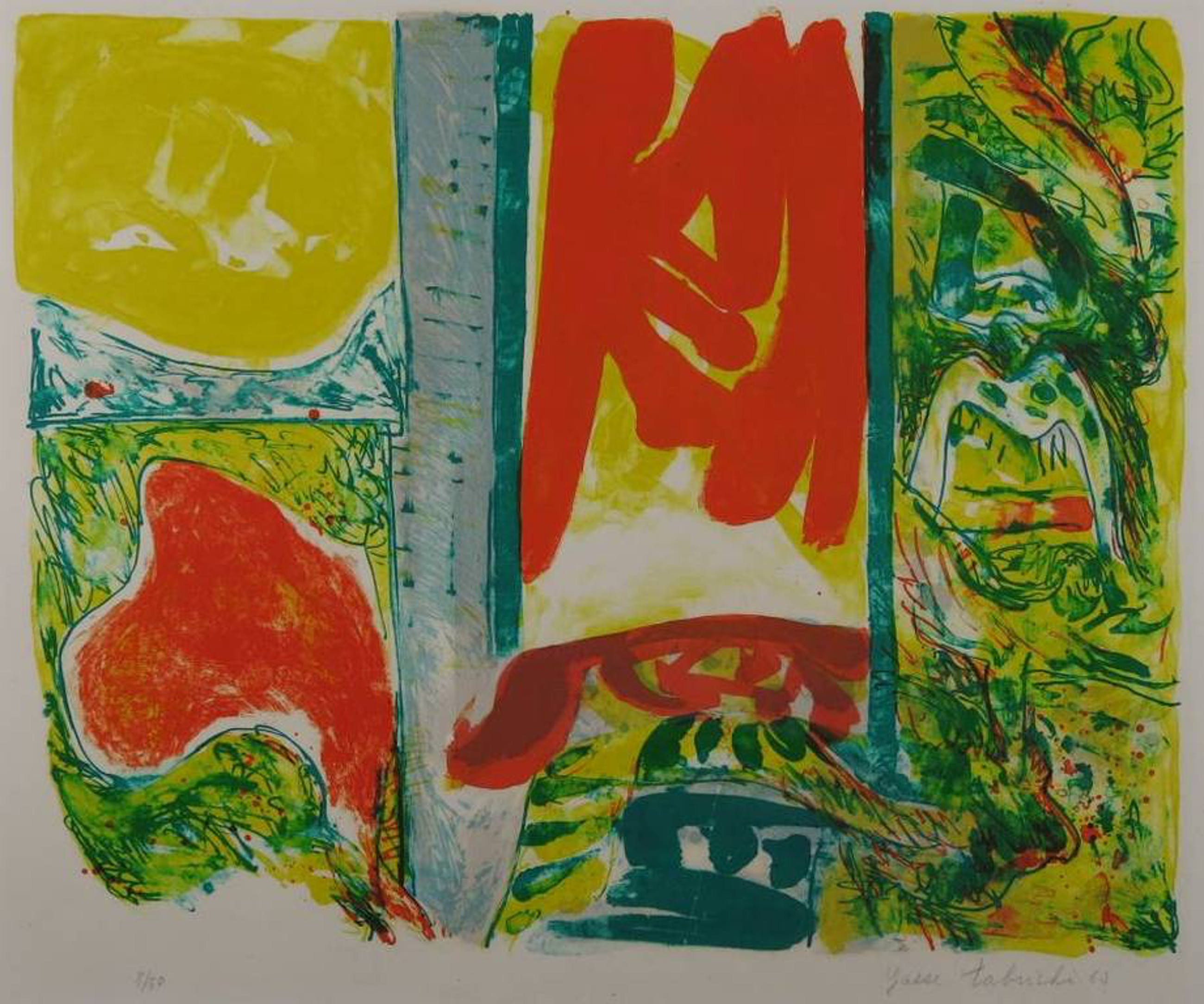 Yasse Tabuchi - Yasse Tabuchi: Kleurlitho, Figuratieve abstractie ...