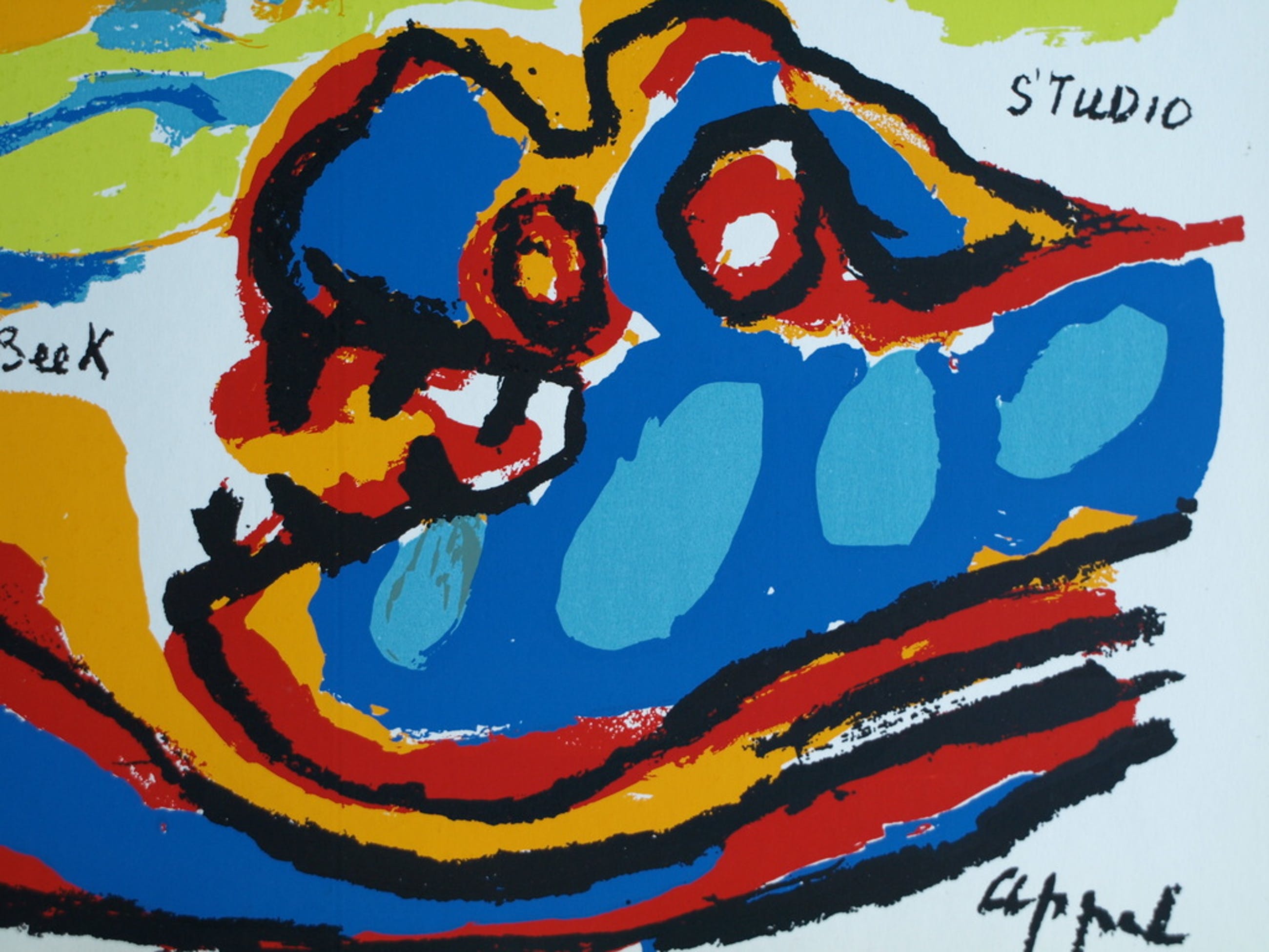Karel Appel - Karel Appel : Zeefdruk , Een groot dood dier – Holland ...