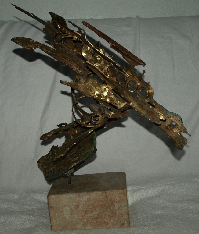 HERBERT SEILER (1928-2008) : Beeld van brons en metaal op sokkel – ca ...