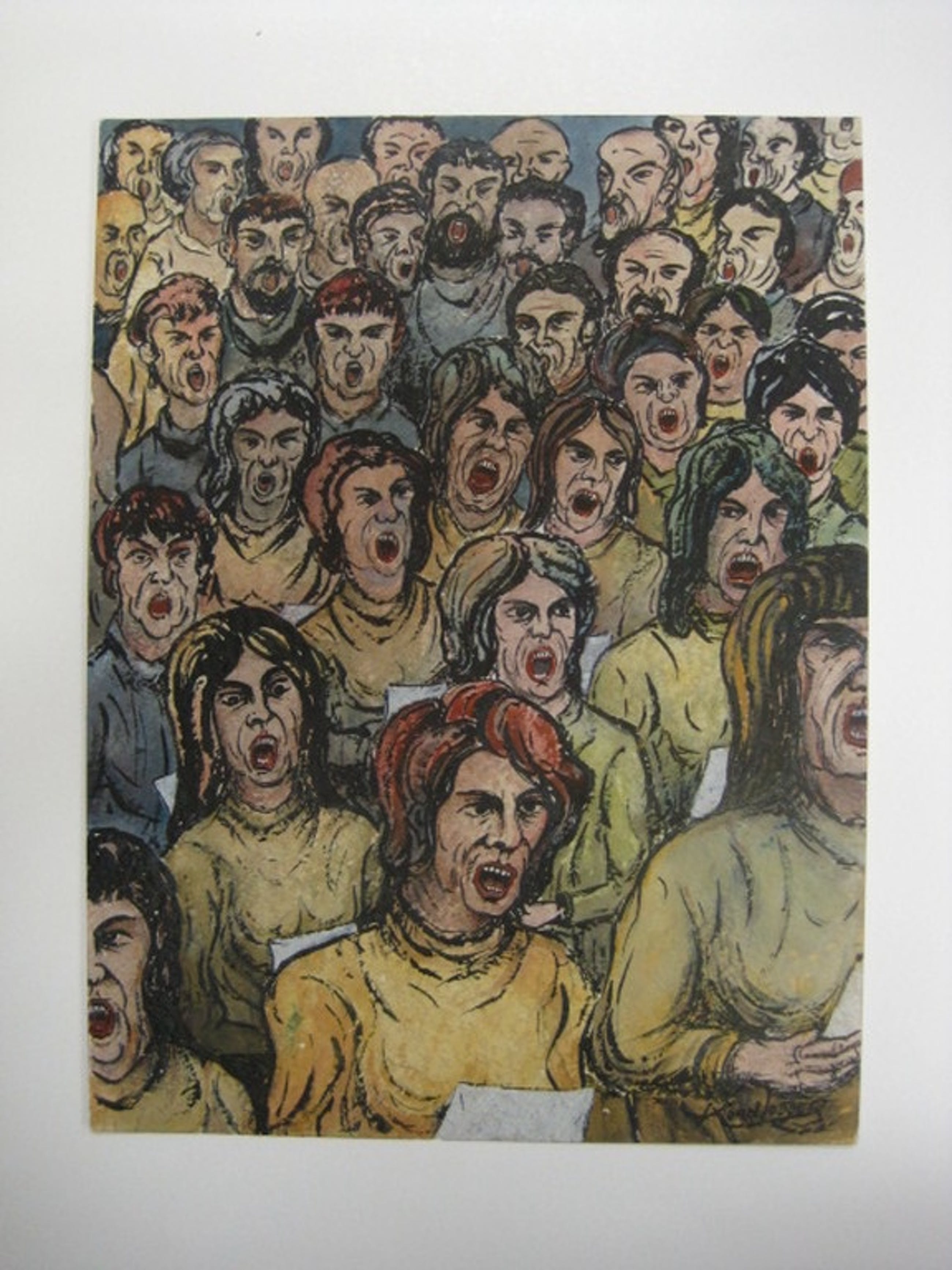 Kornelis Lodder - Korn.Lodder 1892-1987 aquarel " mannenkoor ...