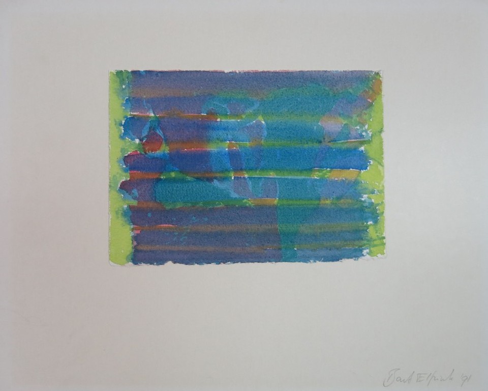 Theo Elfrink - Bart Elfrink: Aquarel, Landschap Verkocht | Kunstveiling.nl