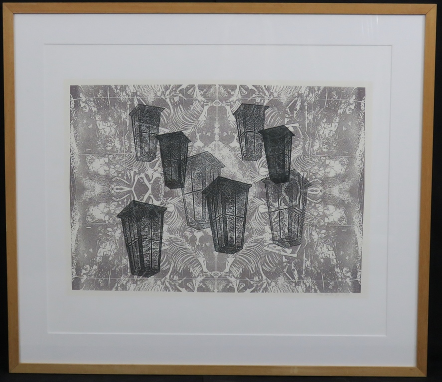 Anne Semler - Anne Semler: Zeefdruk, Lantaarn -Ingelijst Verkocht ...