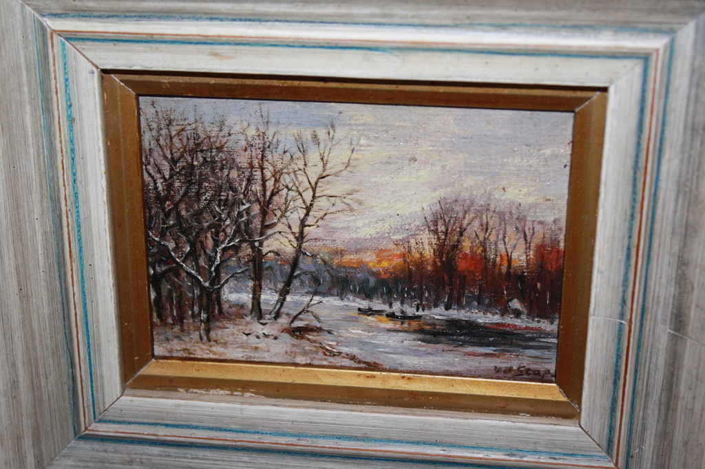 Jan J. van der Stap - JJ van der STAP - WINTERLANDSCHAP bij DELFT ...