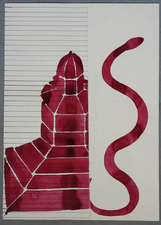 Joseph Semah, gouache, 1984 Verkocht | Kunstveiling.nl