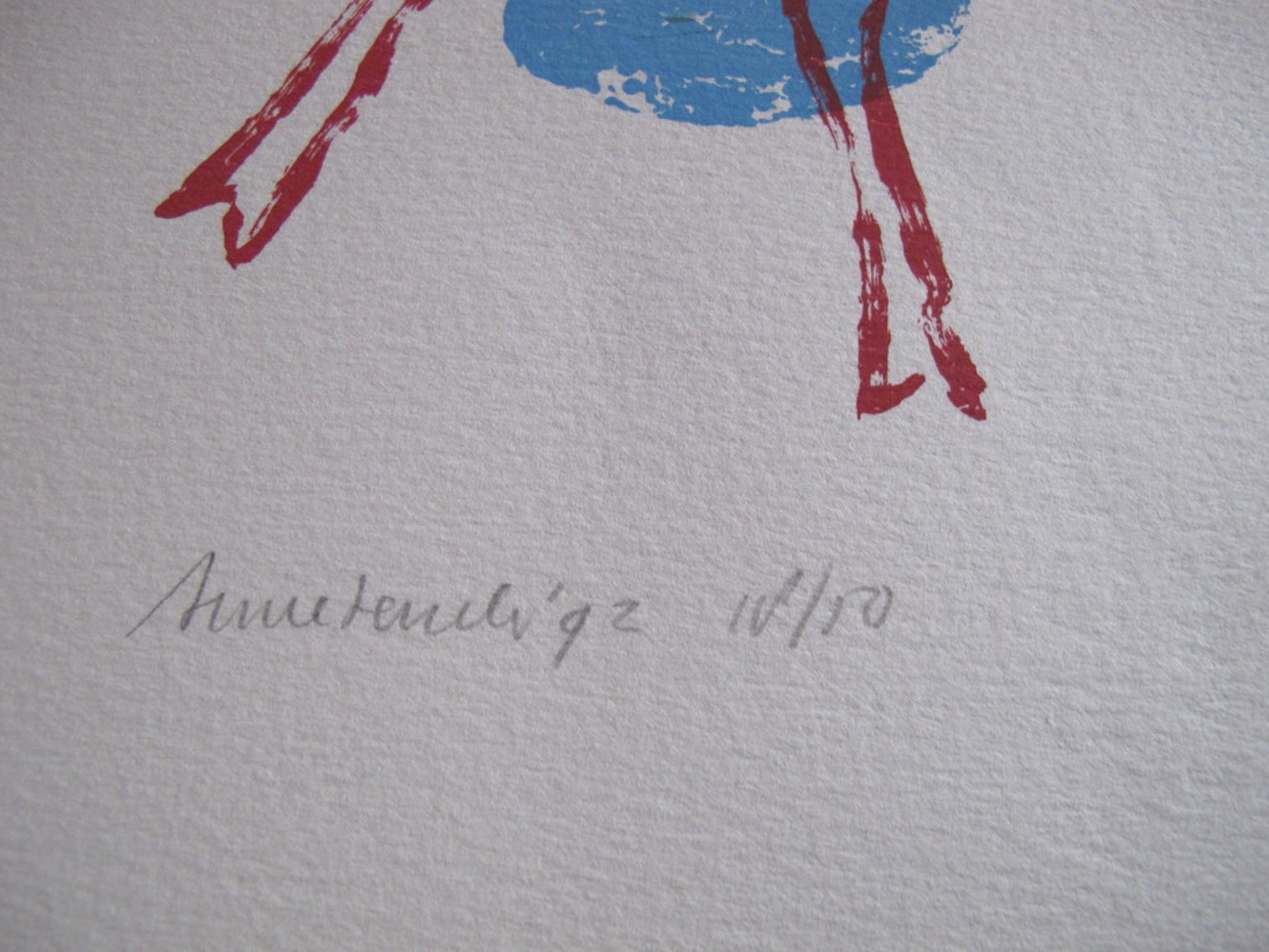 Anne Semler, kleurenlito uit 1992 Verkocht | Kunstveiling.nl