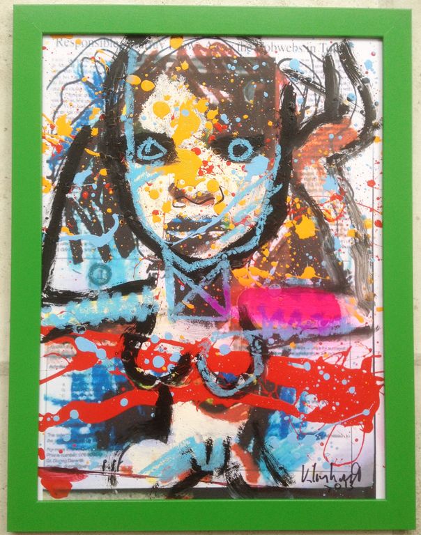 Peter Klashorst - Peter Klashorst - Mooi werk op papier incl. lijstje Verkocht | Kunstveiling.nl