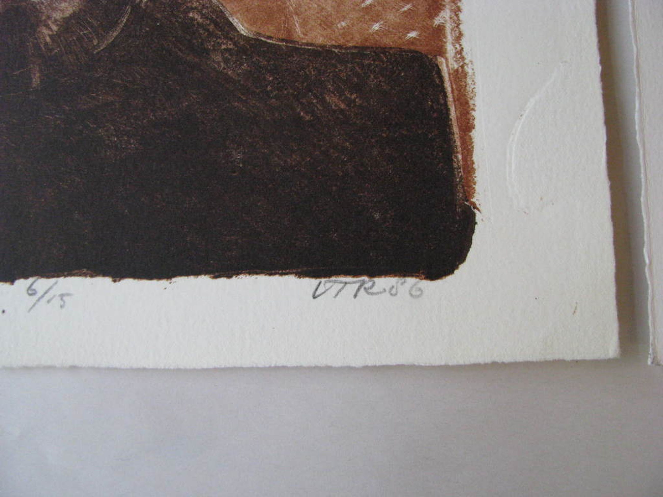 Peter van Poppel - Peter van Poppel, kleurenlitho, zelfportret Verkocht ...