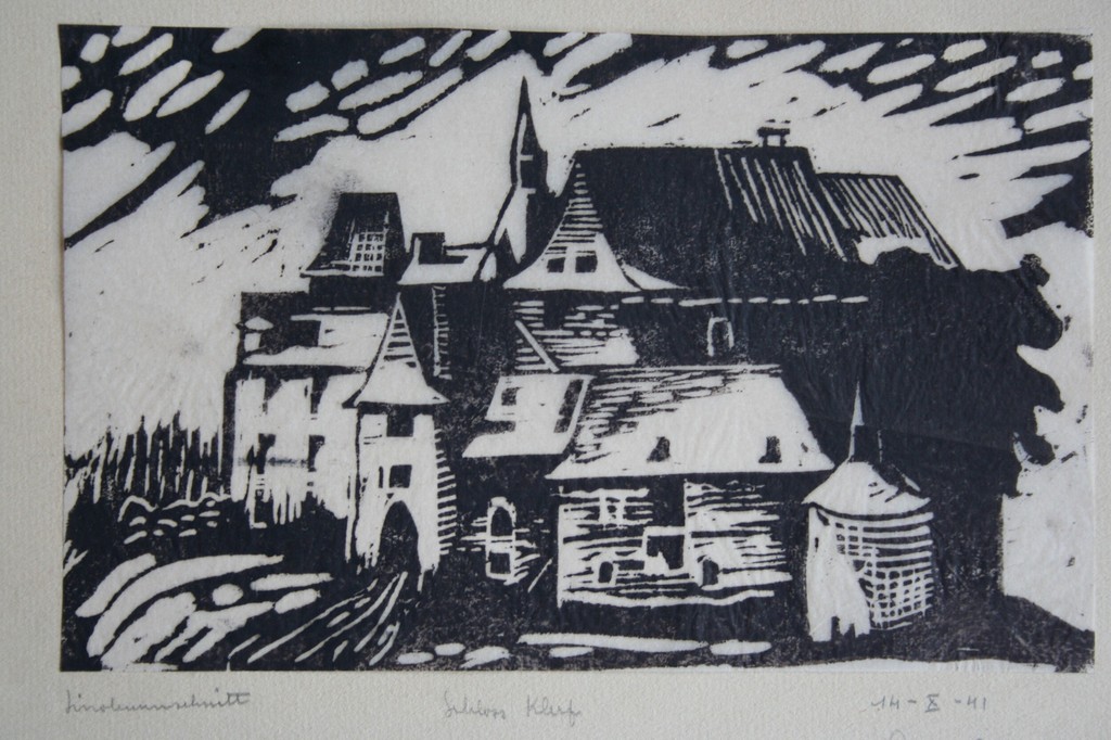 Niet of onleesbaar gesigneerd - Onbekende kunstenaar - linoleum schnitt ...