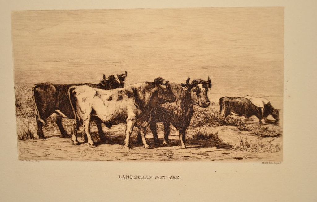 Philip Zilcken - Ph. Zilcken/J.H.L de Haas: Ets. Landschap met Vee ...