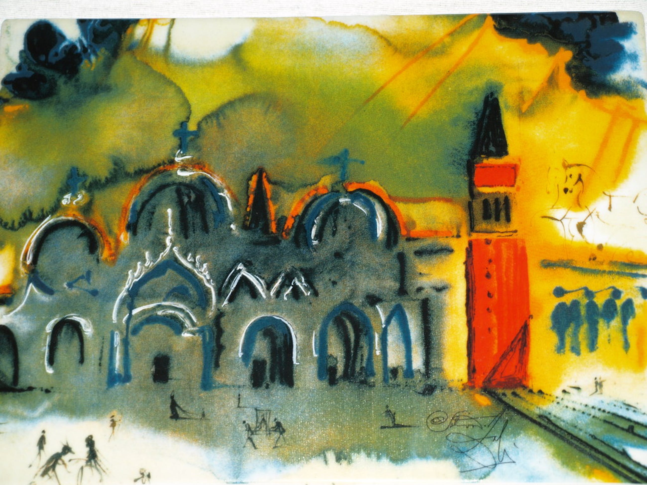 SALVADOR DALI - San Marcoplein Venetië – Wandplaat, ca 1970 Verkocht ...