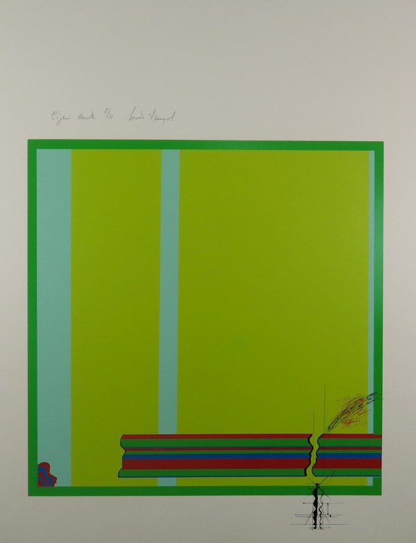Louis Tangel - Louis Tangel: Zeefdruk, Abstracte compositie Verkocht ...